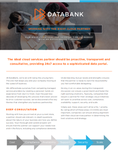 Working with the Right Cloud Partner Whitepaper | DataBank