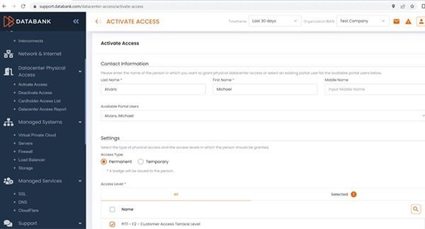The DataBank Customer Portal | Real Time Visibly and Control of ...
