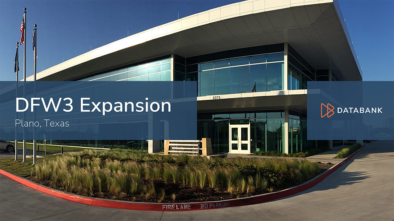 Watch the video. Our latest expansion of DFW3 in Plano, Texas